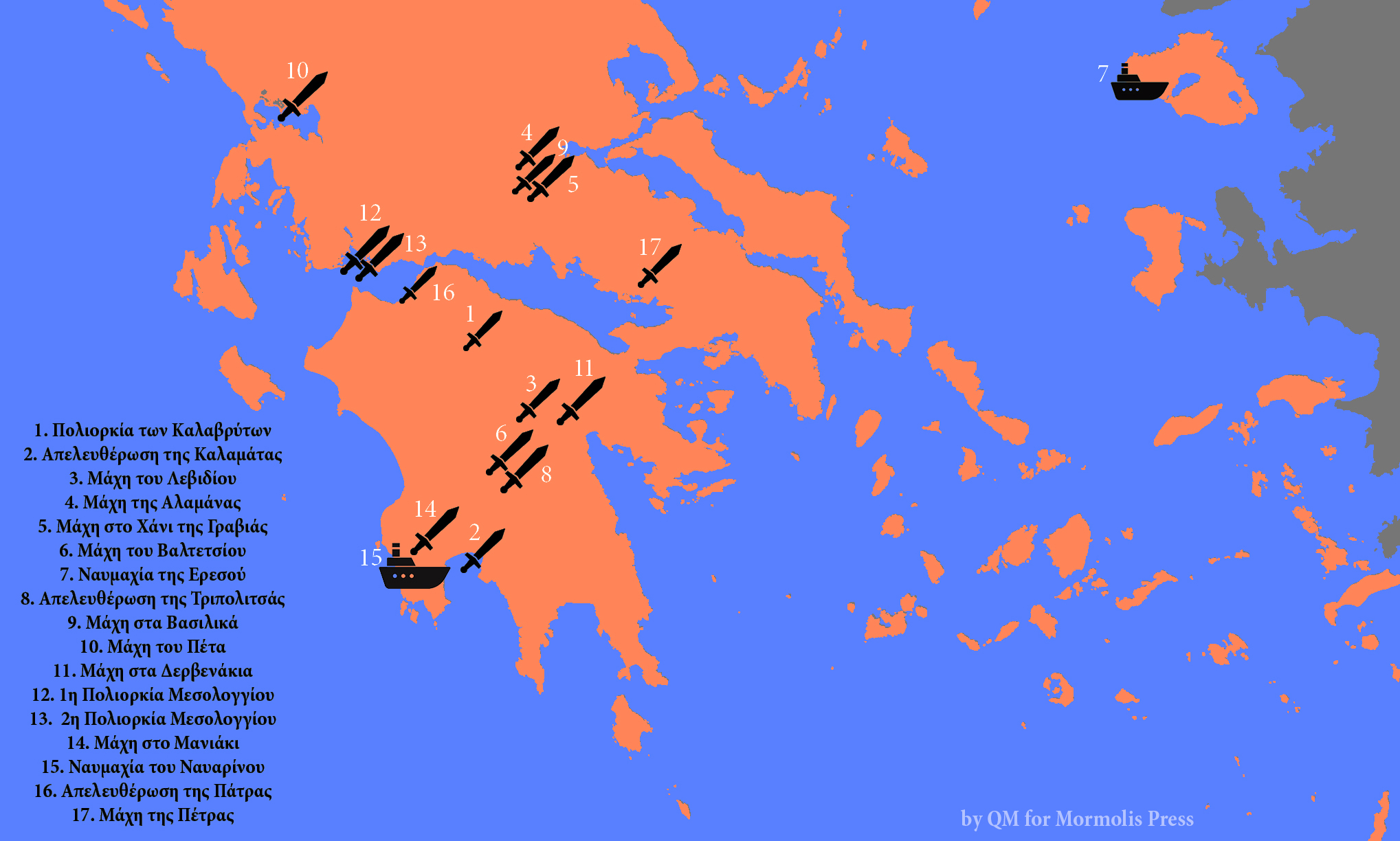 1821: Οι σημαντικότερες μάχες – Μορμόλης